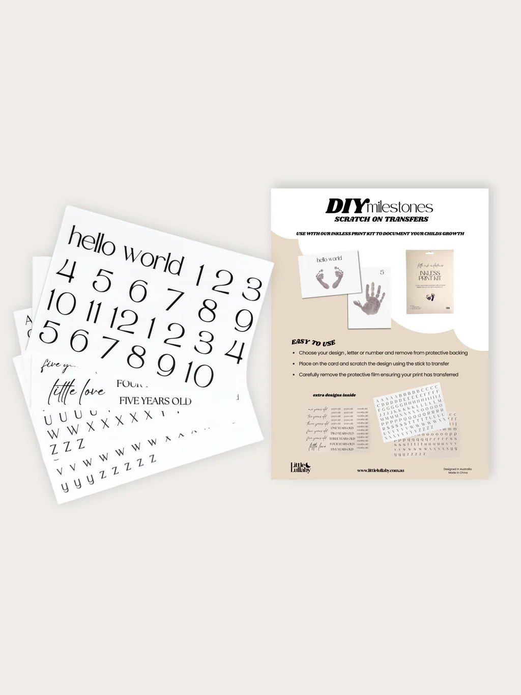 DIY Milestones | Scratch on Transfer Stickers