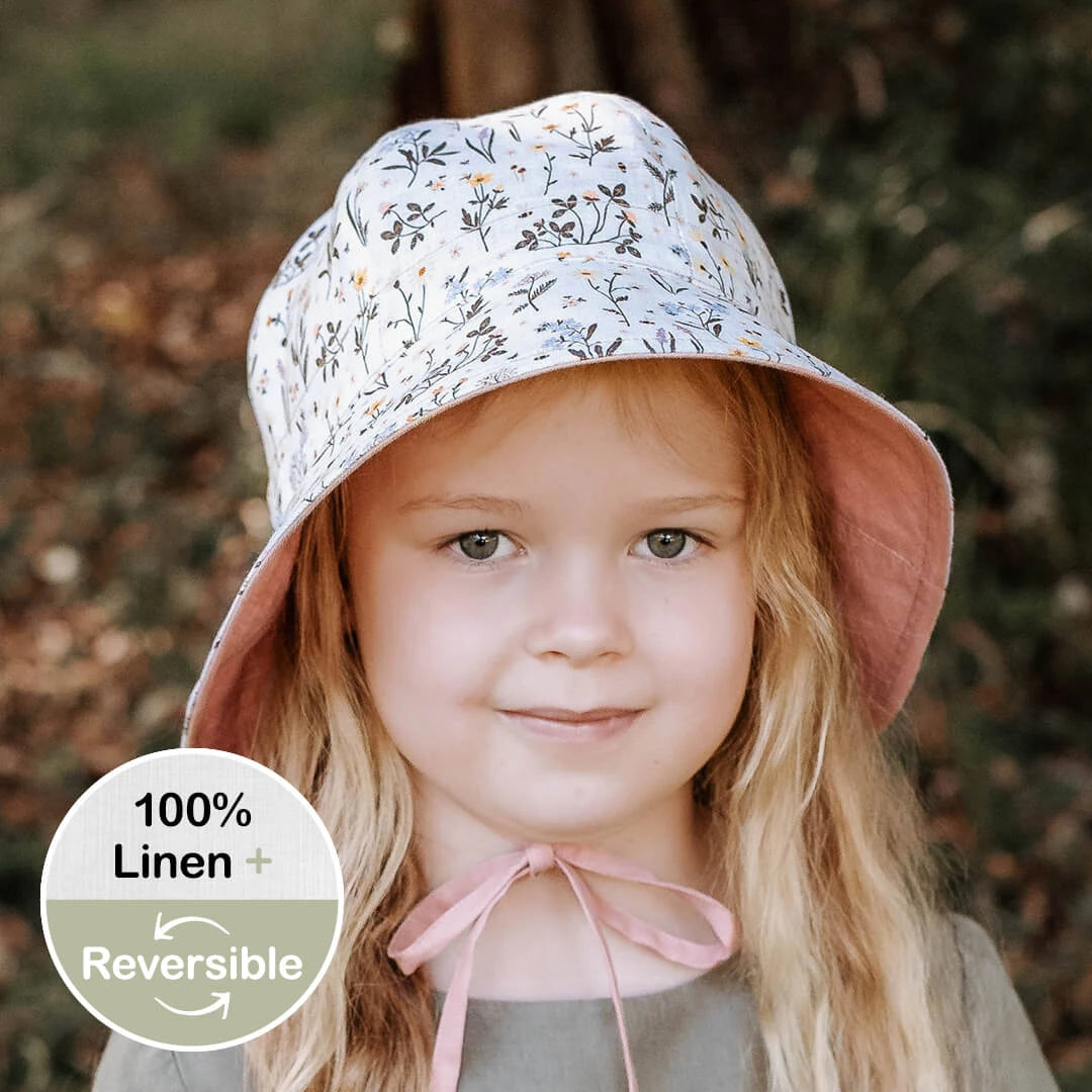 Wanderer Panelled Bucket Sun Hat | Provence / Rosa